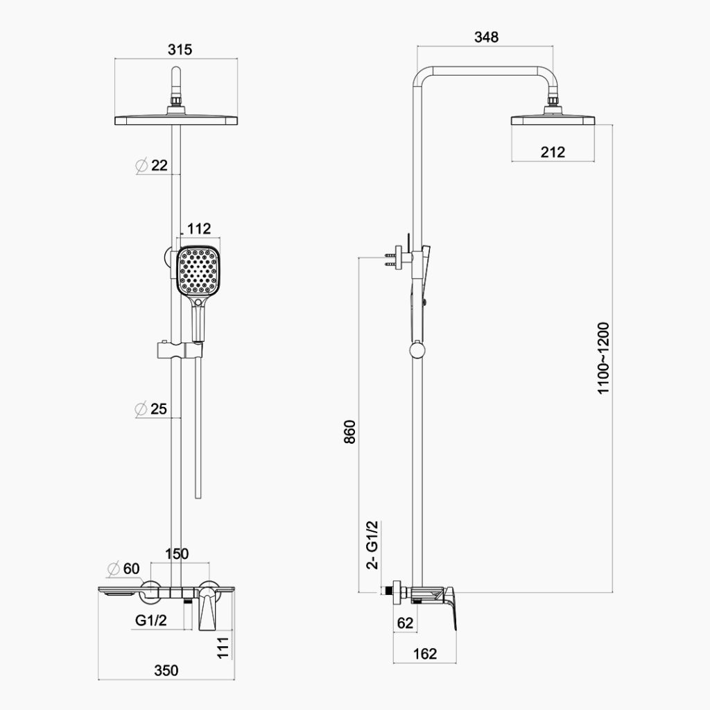 Single-lever Shower/ Bath Combination - Empolo Sanitary Ware